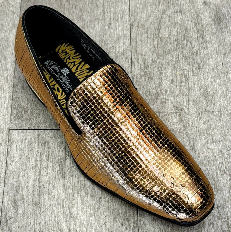 Exclusive Formal Dress Shoe Gold 6882 | Unique Design Menswear