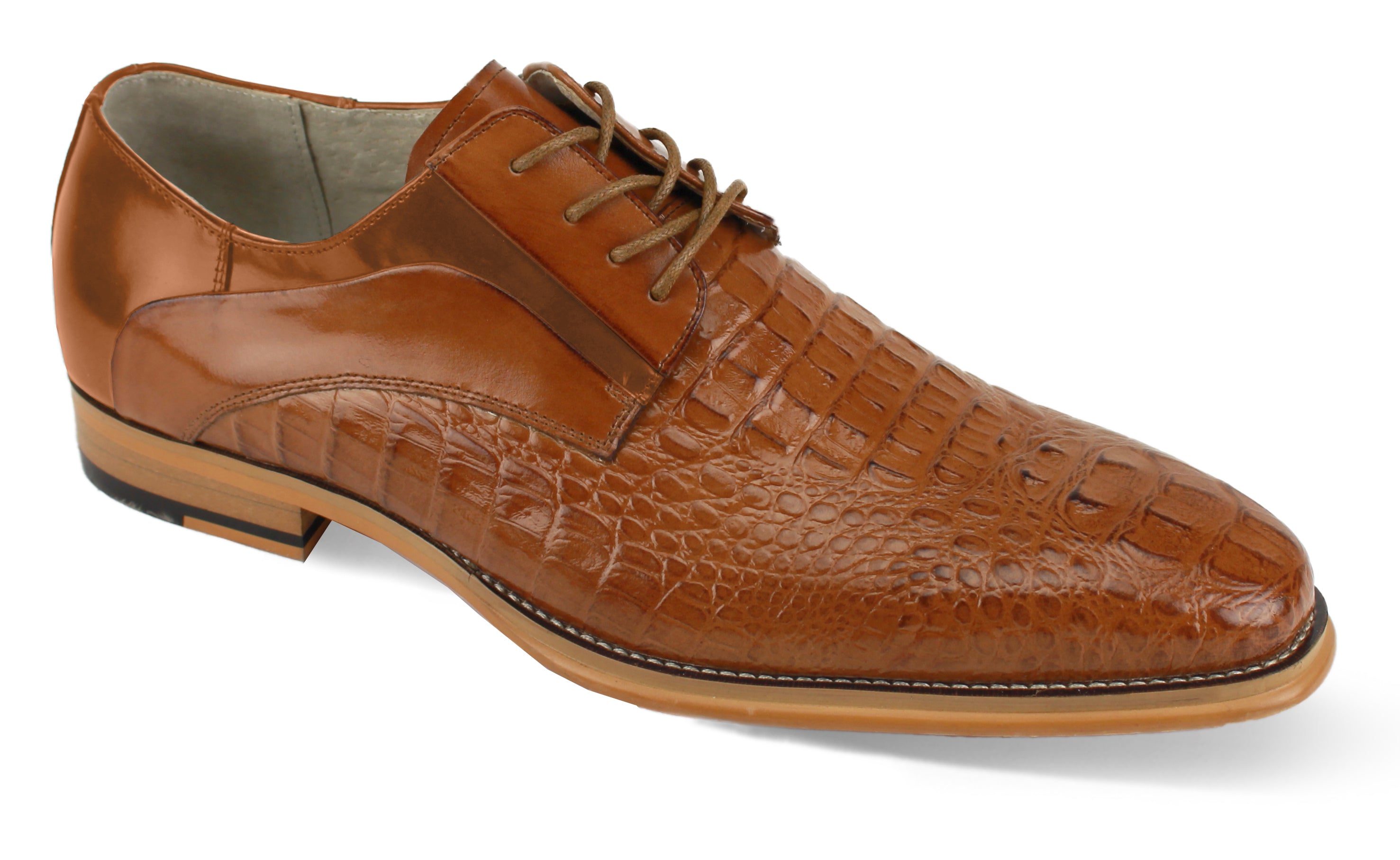 Giovanni Mason Tan Leather Shoes – Unique Design Menswear