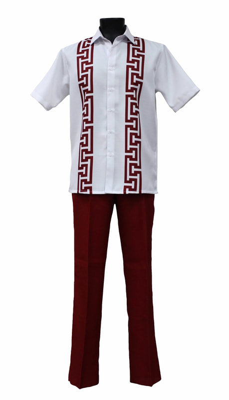Bassiri White & Red 2pc Set A 135 – Unique Design Menswear